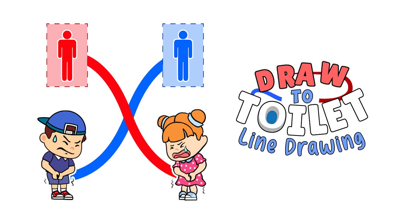 Draw To Toilet – Line Drawing - Gamengland