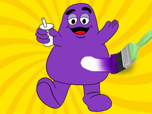 Grimace Shake Coloring Book - Gamengland
